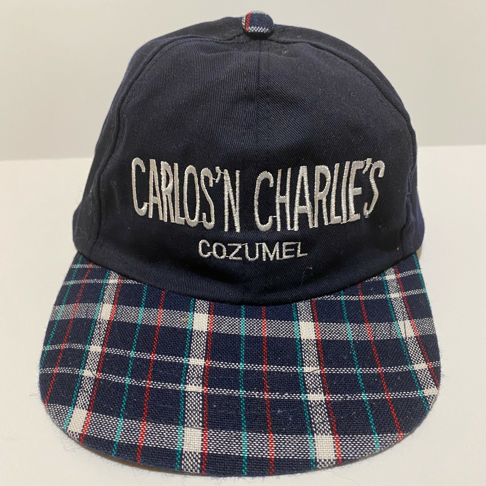 Vintage 90s Carlos N Charlies Cozumel Mexico Tourist Plaid Bill ...