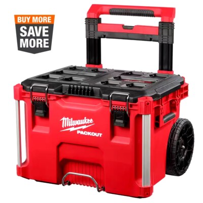 Milwaukee 48-22-8426 250-Pound Capacity Polymer Packout Rolling Tool ...