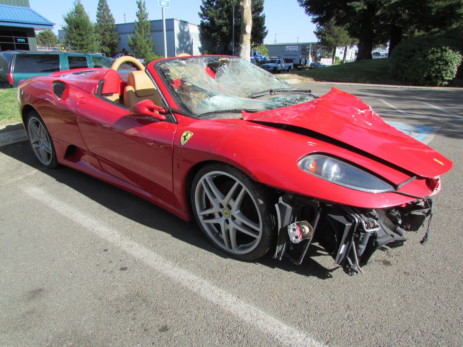 Ferrari F430, LH, Left, Door Panel Armrest, Beige, Scuffed, Used, P/N ...