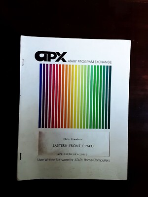 EASTERN FRONT APX ORIGINAL Players Instruction Manual ONLY 1981 Atari ...