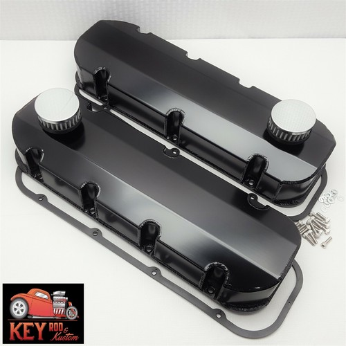 Big block Chevy Black fabricated valve covers BBC sheet metal 454 396 ...