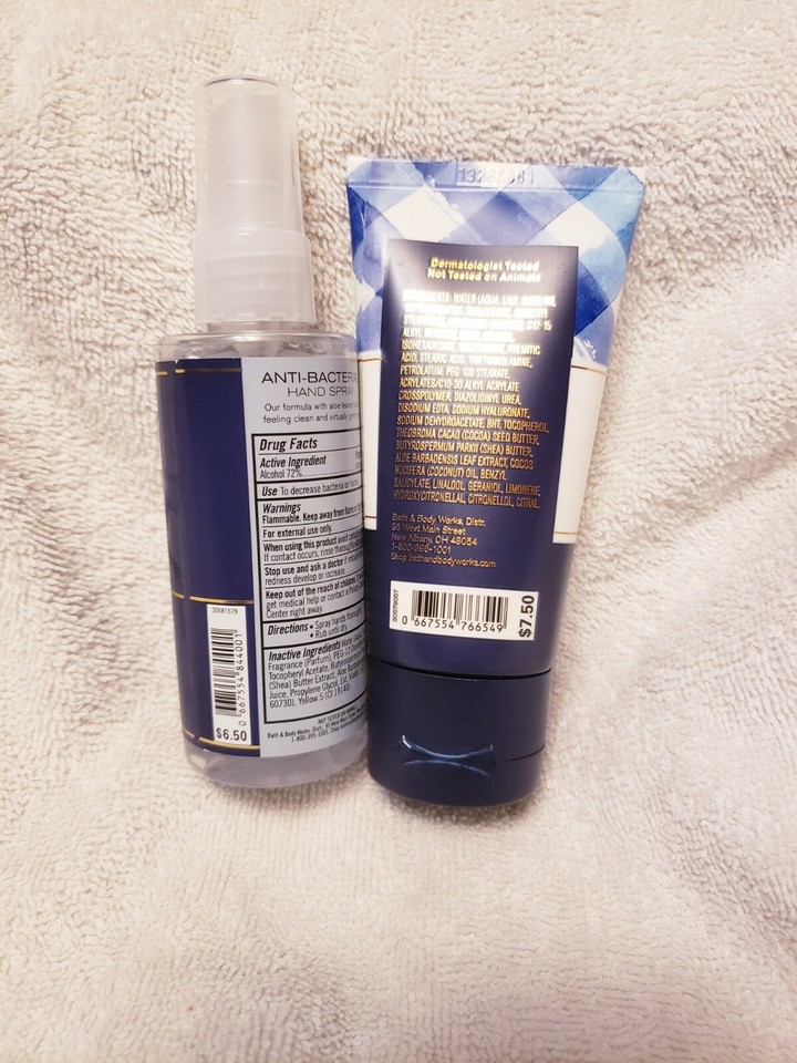 Bbw Gingham Hand Spray And body cream SET bath and body works | eBay