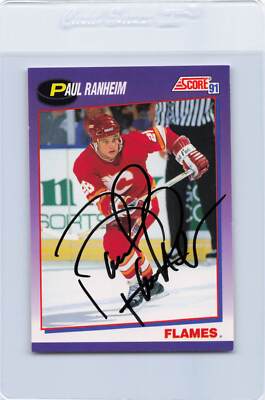 1991/92 Score #21 Paul Ranheim Flames Signed Auto *J6928 | eBay