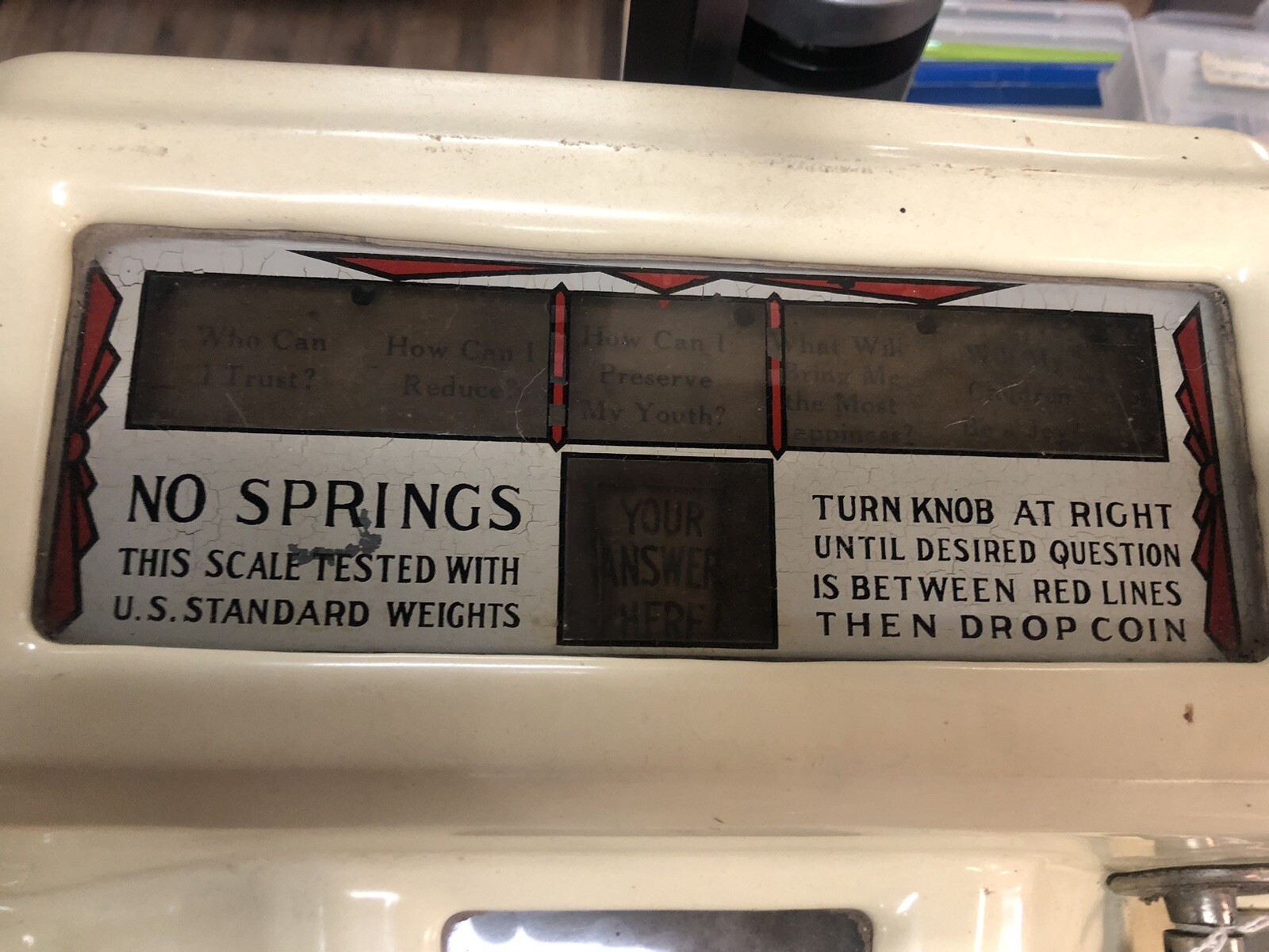 Vintage Watling Coin Operated Fortune Telling Porcelain Penny Scale | eBay