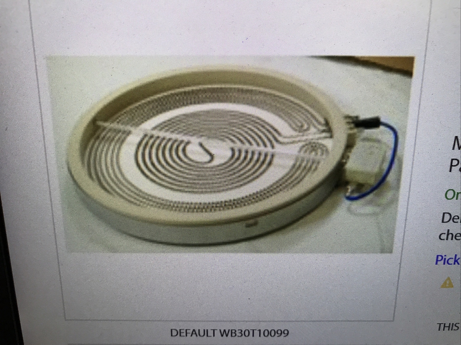 GE WB30T10099 9IN Radiant Element Dual | eBay