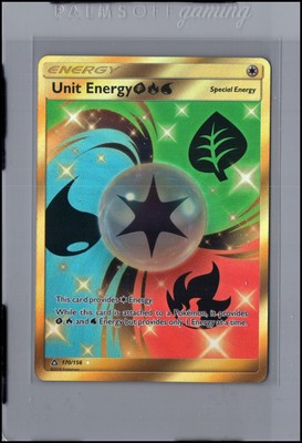 Pokemon Card Unit Energy (170/156) (Grass, Fire, Water) Rare Secret ...