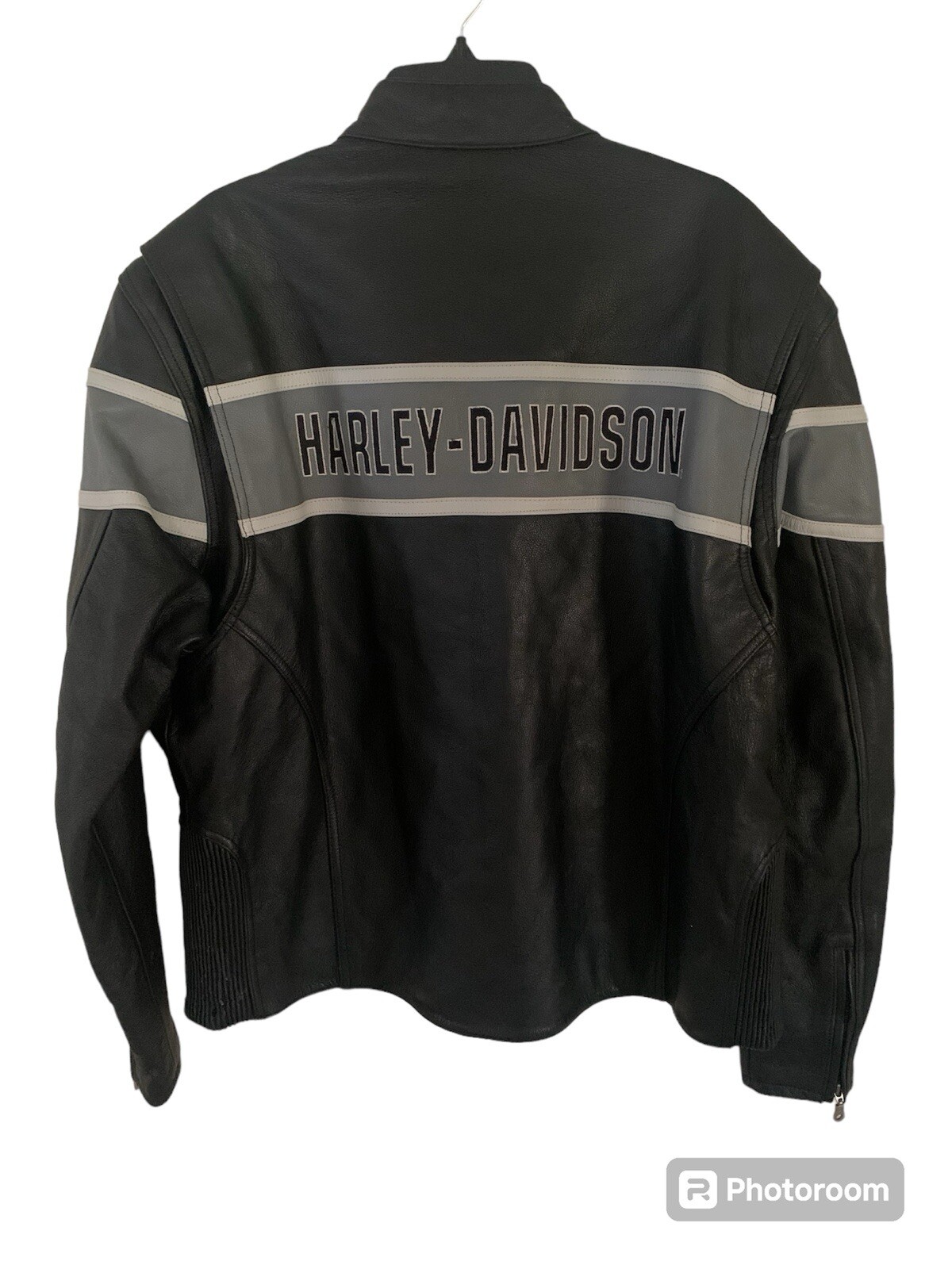 Harley Davidson Men’s 2XL VICTORY LANE Blk Leather Ja… - Gem