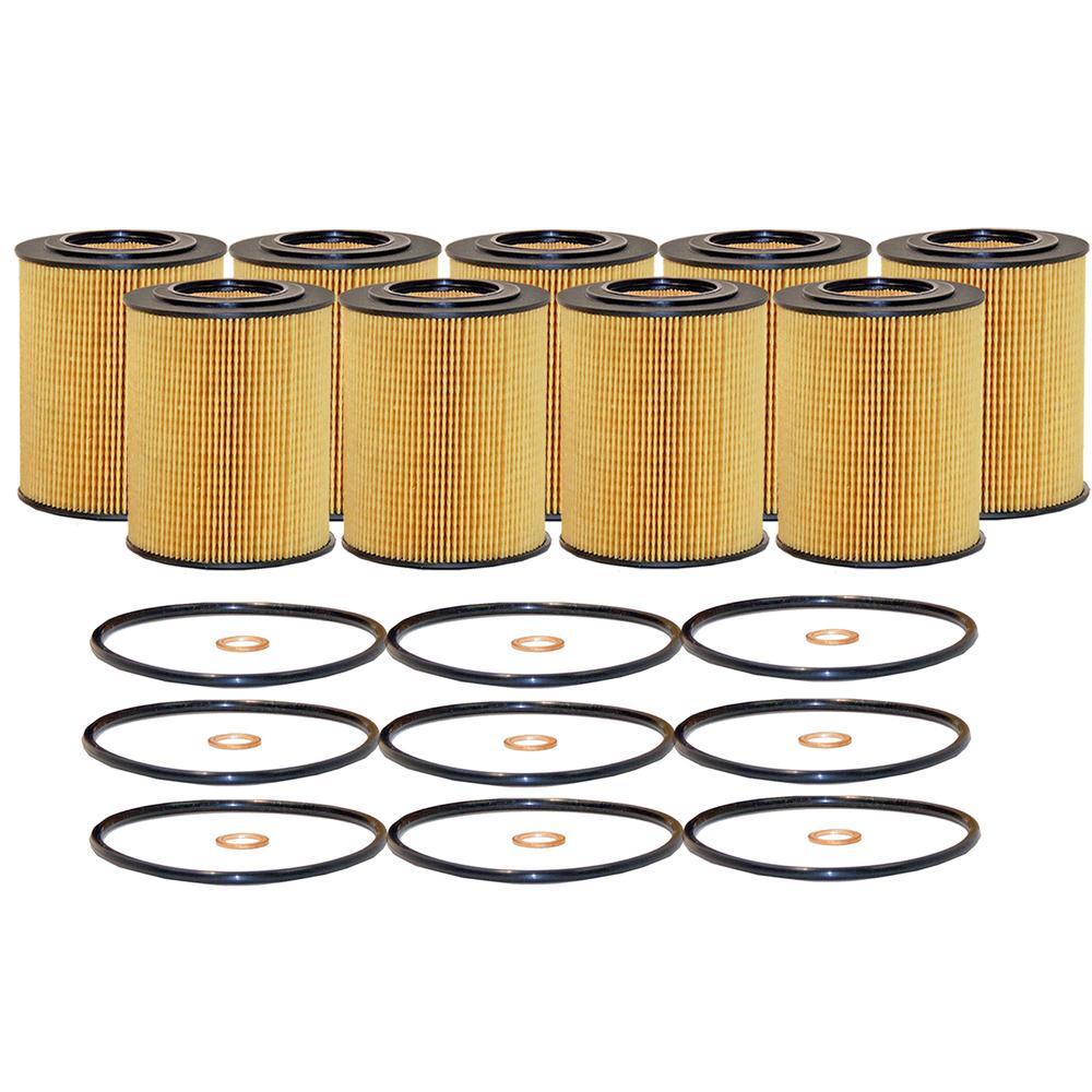 WIX Set of 9 Engine Oil Filters (Metal Free) for BMW E36 E46 E39 E60 ...