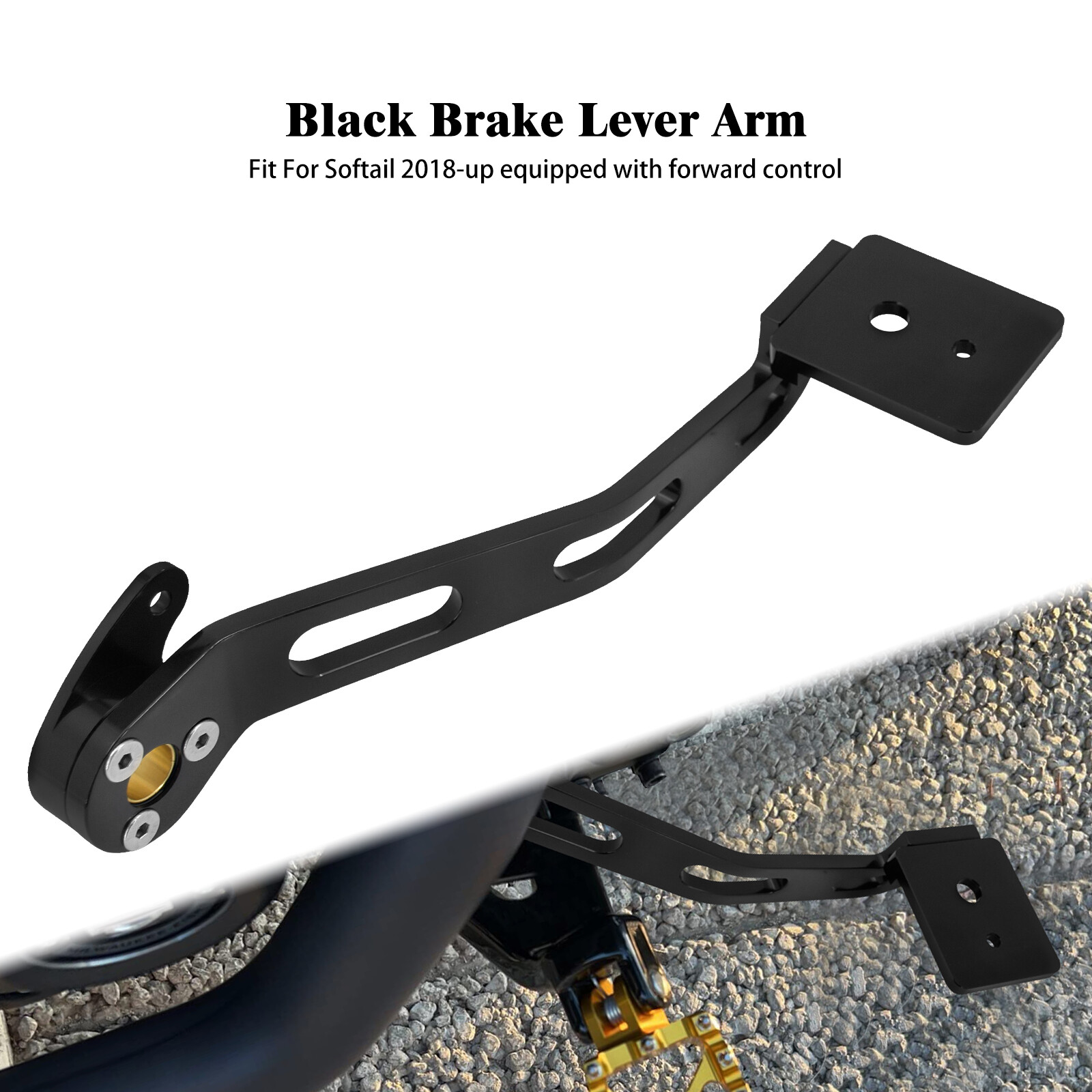 Forward Controls Brake Arm Lever Pedal Peg Black Fit For Harley Softail ...