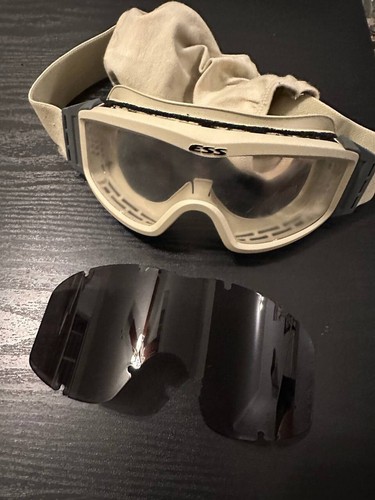 ESS Profile NVG Ballistic Goggles - Desert Tan Clear & Dark lens | eBay