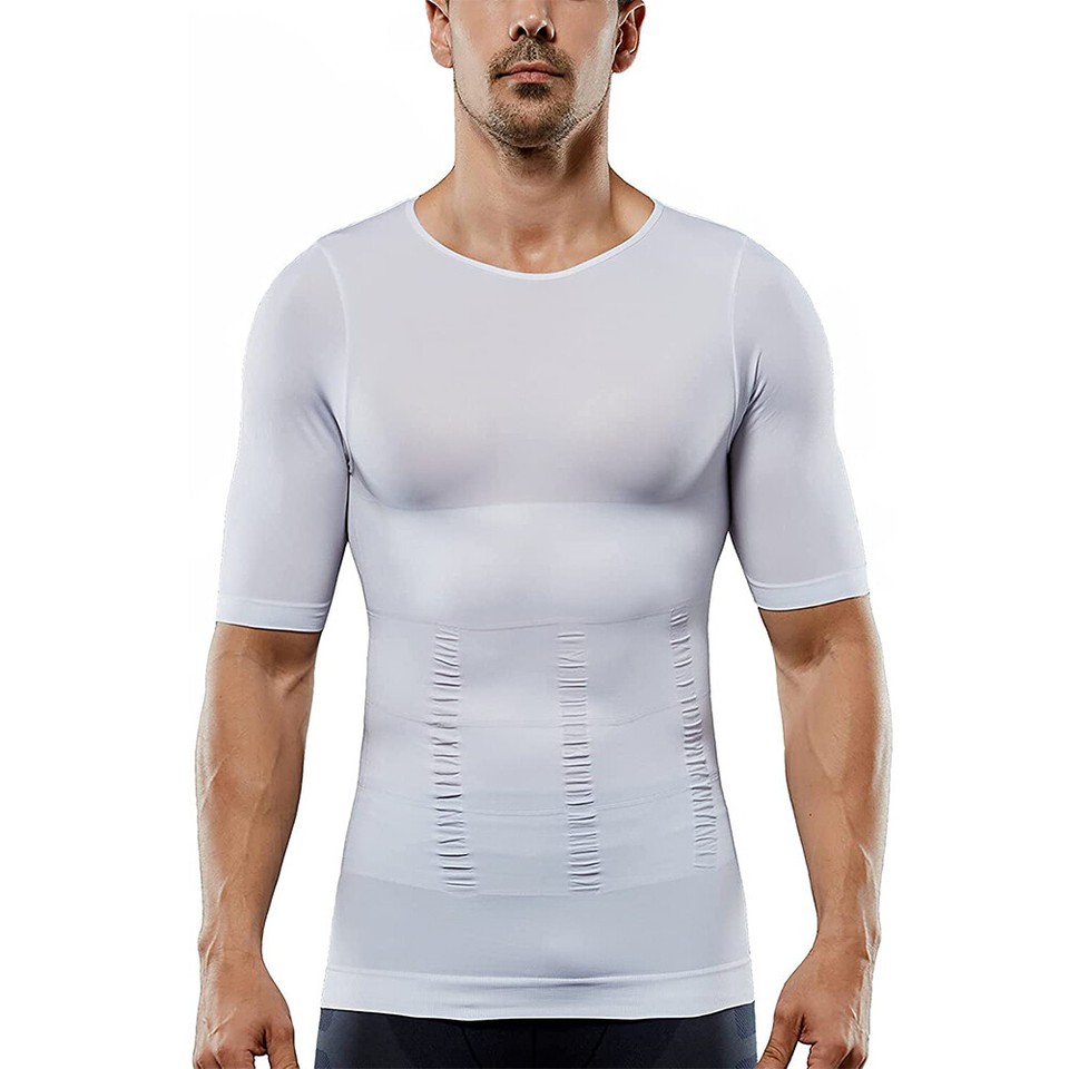 SecondSkin Men's Shaper Cooling T-Shirt Compression Vest Slimming ...