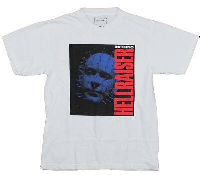 Hellraiser Mens T-Shirt - Inferno Blue Pinhead Logo Back | eBay