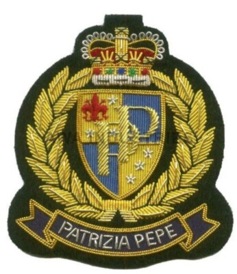 PATRIZIA PEPE embroidery emblem applique handmade badge accessories ...