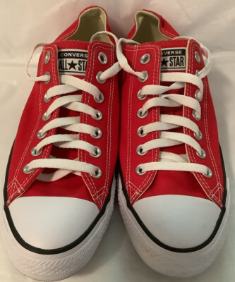 Size 9 Converse All Star OX Red - M9696 Unisex M 9 W 11 Low Top Lace Up ...
