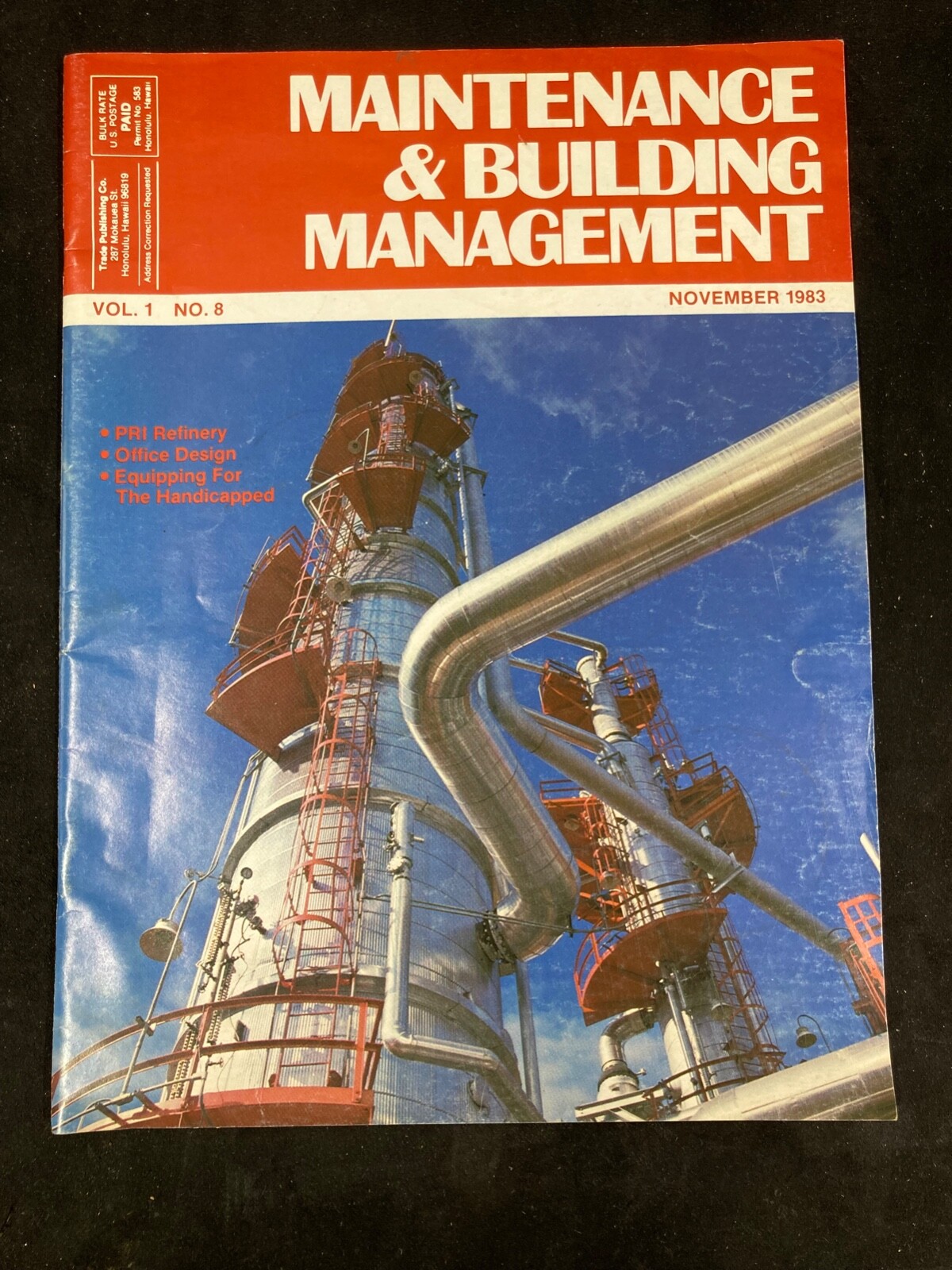MAINTENANCE & BUILDING MANAGEMENT MAGAZINE, NOVEMBER 1983, VOL.1, NO.8 ...