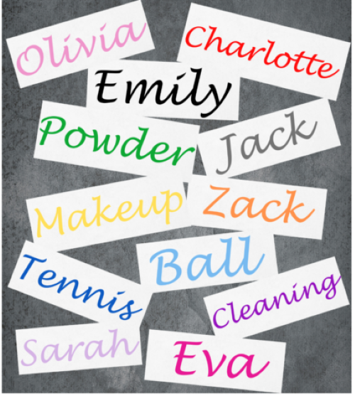 Personalised Name Word Sticker Text Cut Vinyl Decal Fancy Font Sticker ...