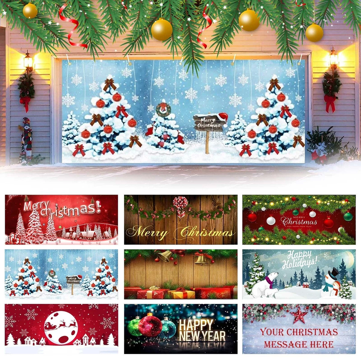 Merry Christmas And Happy Holidays Banner