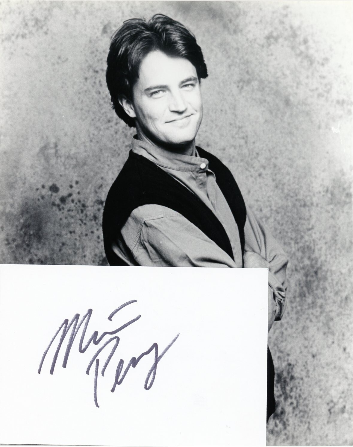 Matthew Perry--Vintage Reproduction Photograph With Hand Signed ...
