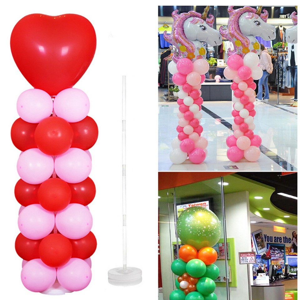 Plastic Balloon Arch Garland Stand Kit 2 Column Holder Balloons Decor ...