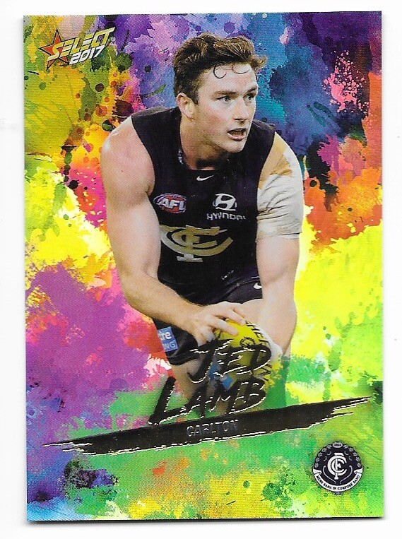 2017 Footy Stars HOLOFOIL CARLTON BLUES JED LAMB HF22 CARD AFL SELECT ...