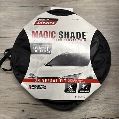 Dickies Black Canvas Trim Magic Shade 2 Piece Universal Fit 31.5"x28.5 ...