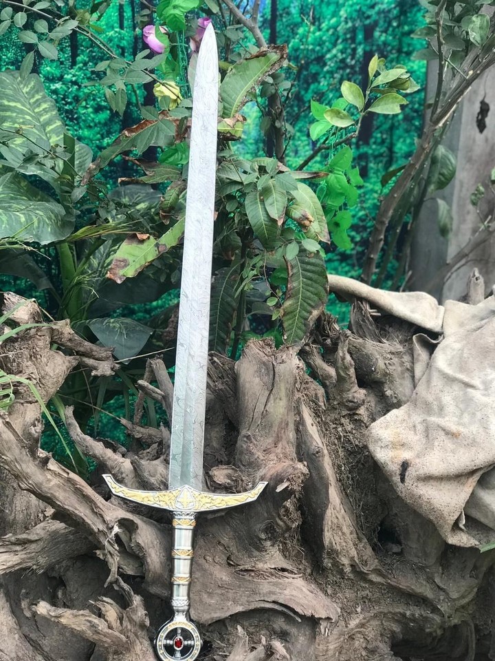 Custom Handmade Sword, Medieval Sword Double Edge Sword, Replica sword ...