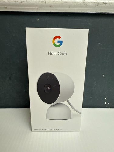 Google - Nest Cam Indoor Wired Security Camera - Snow 2nd Generation | eBay