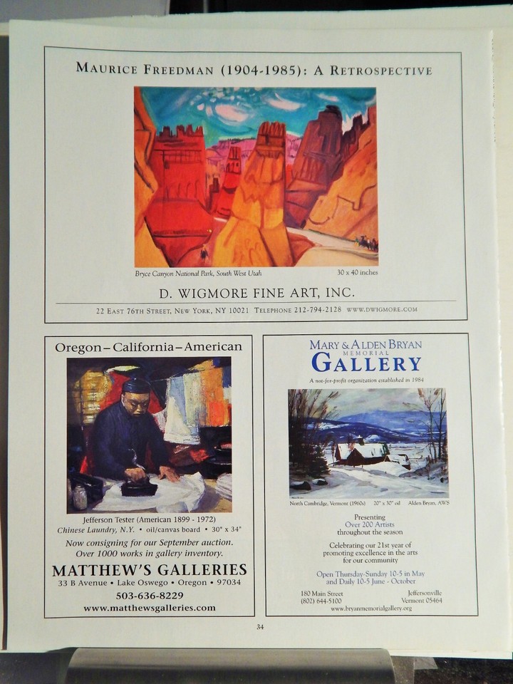 EDWARD W REDFIELD / KENNETH NUNAMAKER ART PIECES ORIG VTG 2005-3 ...