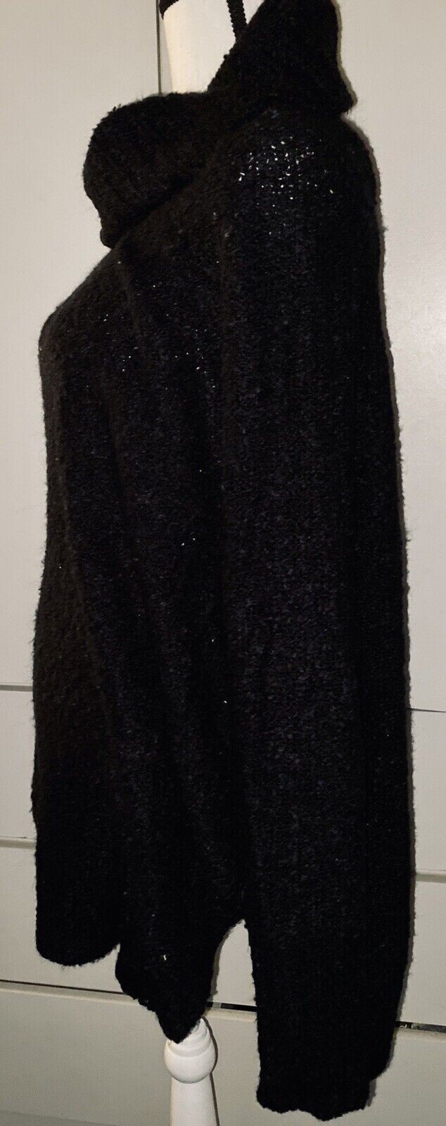 $29 FADED GLORY BLACK SNORKEL COWL TURTLENECK ACRYLIC POLYESTER SWEATER ...