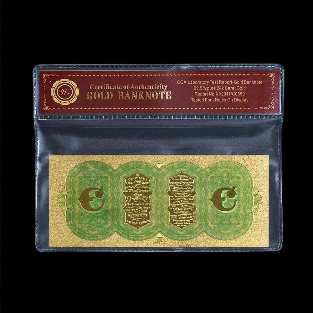 1864S US $100 Dollar Gold Banknote Novelty Money Collector Gifts with ...