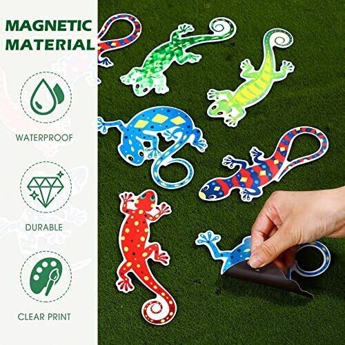 12 Pieces Gecko Screen Door Magnets Decorative Double Sided Window ...