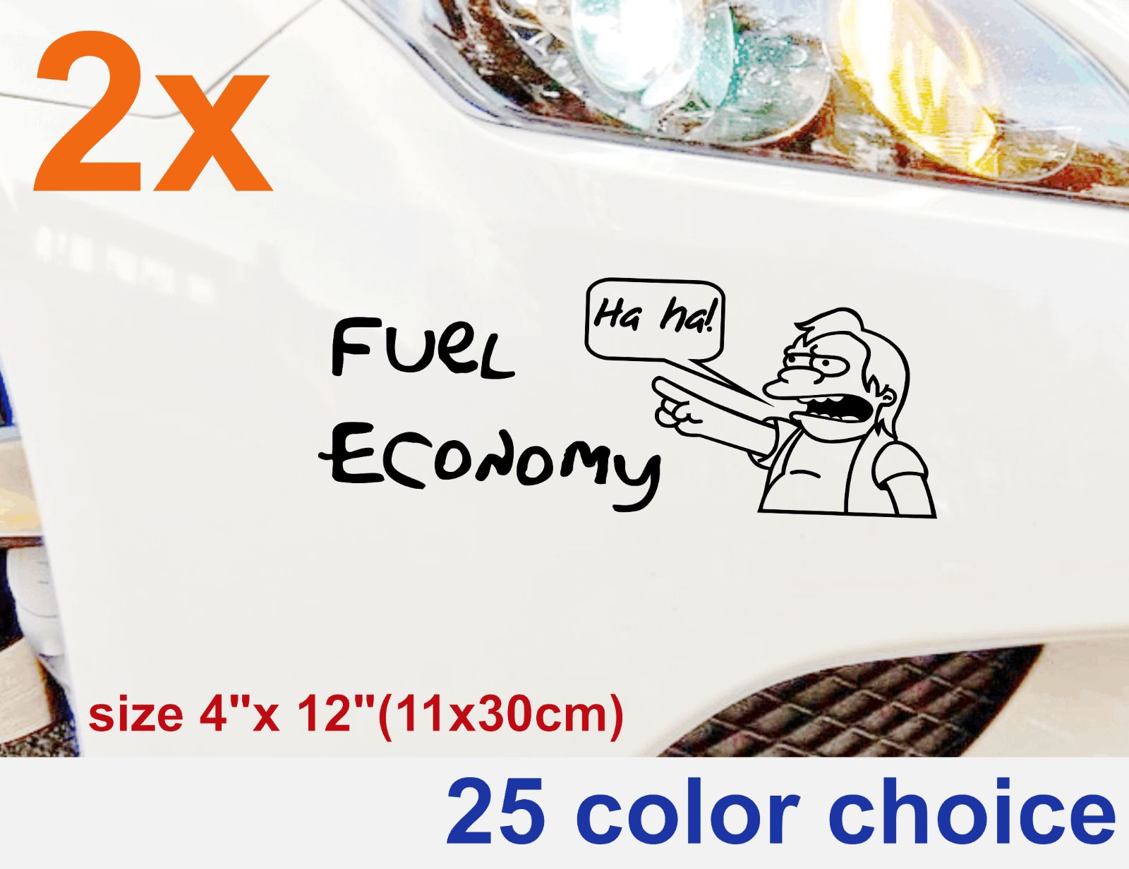Fuel economy nelson car bumper or window decal vinyl funny sticker ...
