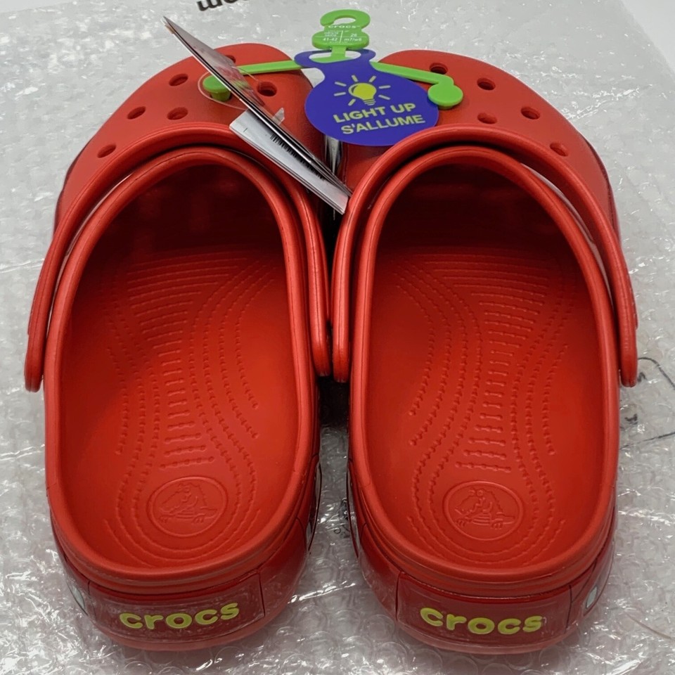 NEW Lightning McQueen Light Up Crocs All Sizes! 100% Authentic Crocs ...