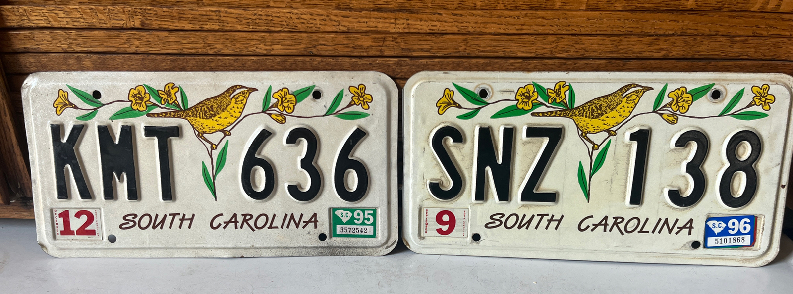 South Carolina License Plates 1995 & 1996 Lot Of 2 | eBay