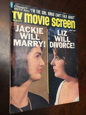 TV & Movie Screen Magazine July 1964 Jackie Kennedy Will Marry Liz Will ...