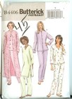OOP Butterick Pattern Misses Nightgown Robes Pajamas Loungewear UPIC ...