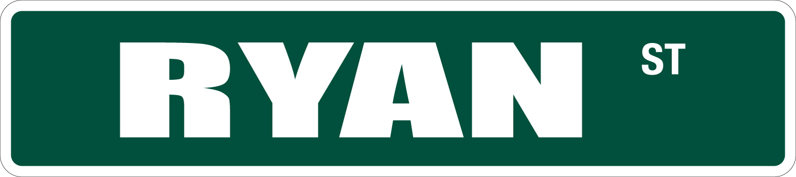 *Aluminum* Ryan St 4" x 18" Metal Novelty Street Sign SS 3135 | eBay