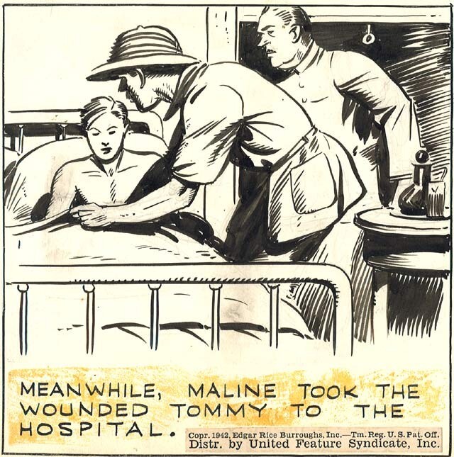 Tarzan Daily Comic Strip Original Art, Rex Maxon, Edgar Rice Burroughs ...