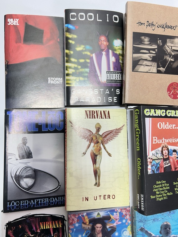 15 Cassette Tape Original J-Card Inserts Only Lot Vintage 1990s Rock ...