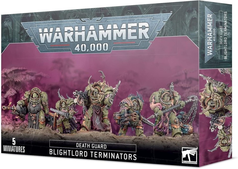 Games Workshop Warhammer 40K: Death Guard: Blightlord Terminators Mini ...