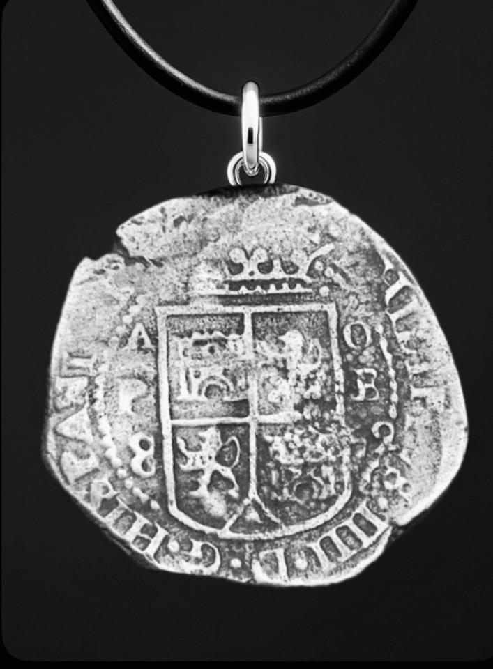 Atocha Shipwreck Coin 8 reales Potosí 1652 Piece Of 8 Pendant Leather ...