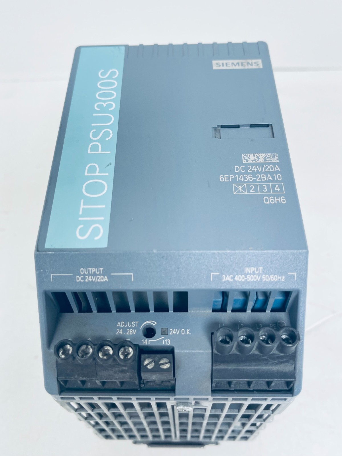Siemens 6EP1436-2BA10 SUPPLY SITOP PSU300S Q6H6 OUTPUT 24V/20A INPUT ...