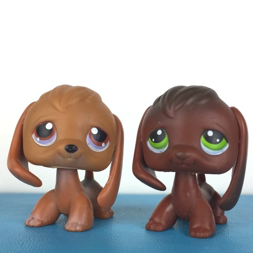 Authentic 2 Littlest Pet Shop Lot 16 + 77 Beagle Dog / Original LPS Set ...