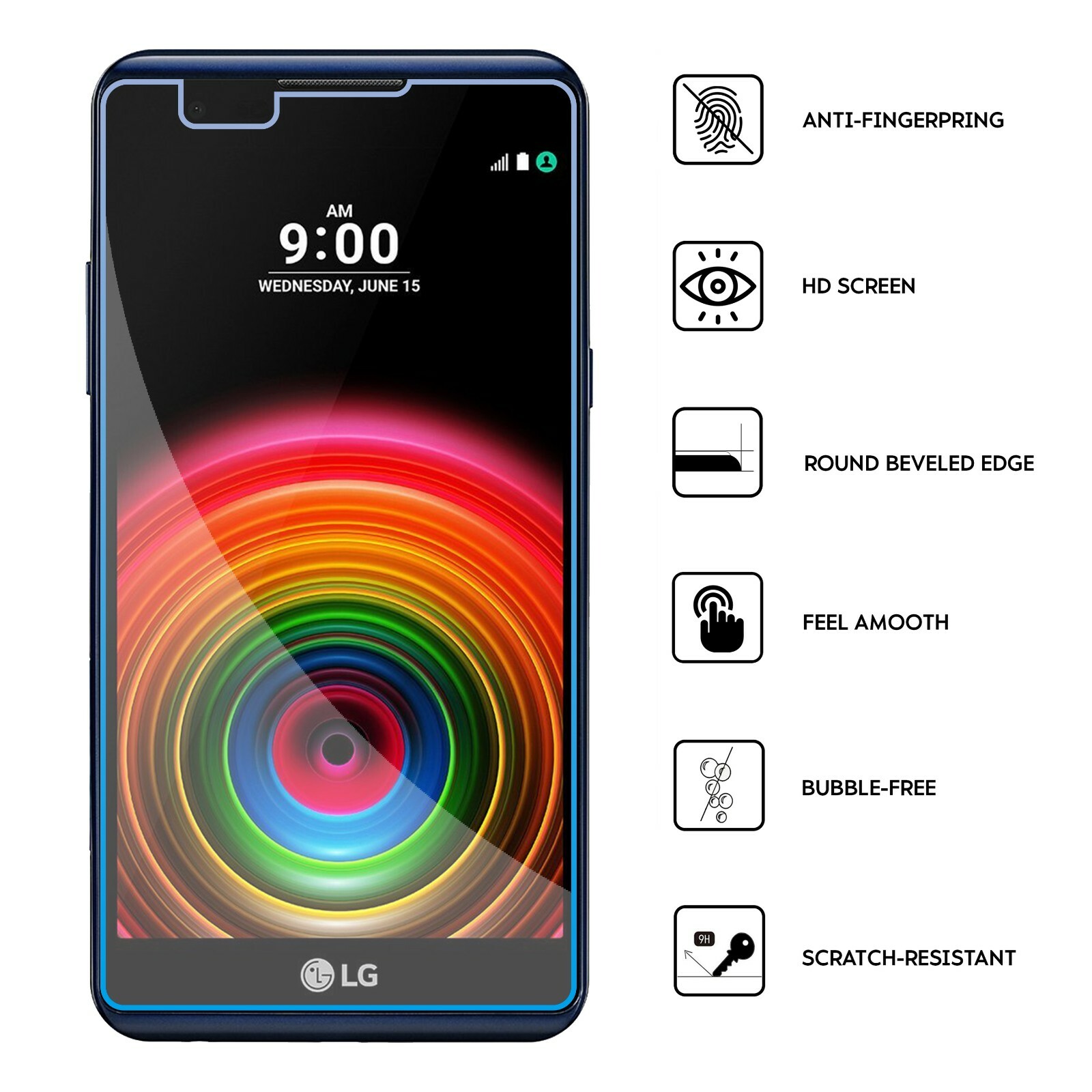 2 x Pellicola Vetro Temperato per LG X POWER - K220 NEWTOP PELLICOLA ...