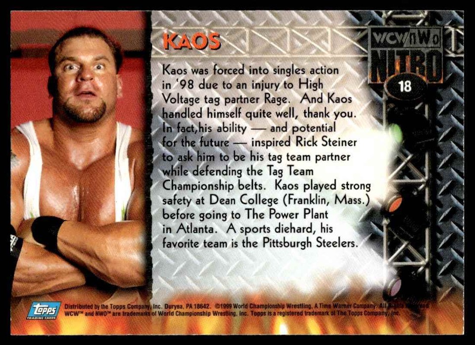 1999 Topps WCW nWo Nitro Kaos #18 | eBay