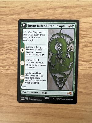 MTG Jugan Defends the Temple Remnant of the Rising Star Kamigawa Neon ...