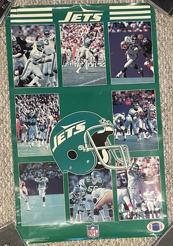 Vintage New York Jets 1986 Starline NFL Poster Football Rare 22x34 | eBay