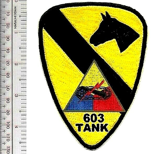 US Army 1st Cavalry Division 603rd Medium Tank Company Patch NO TARIFF ...