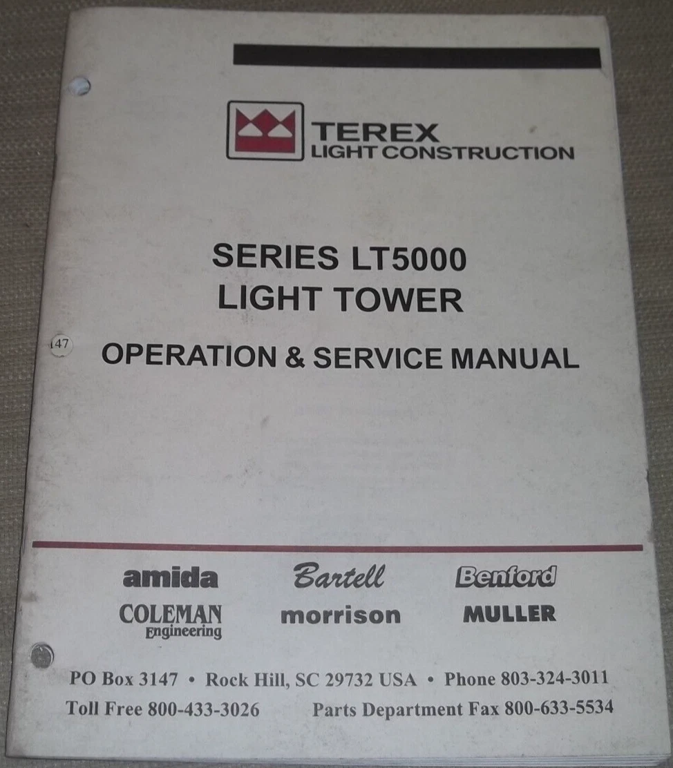 Terex Amida Light Tower Parts | Shelly Lighting