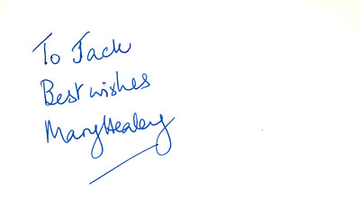 Mary Healey Signed Auto 3x5 Index Card Chaplin | eBay